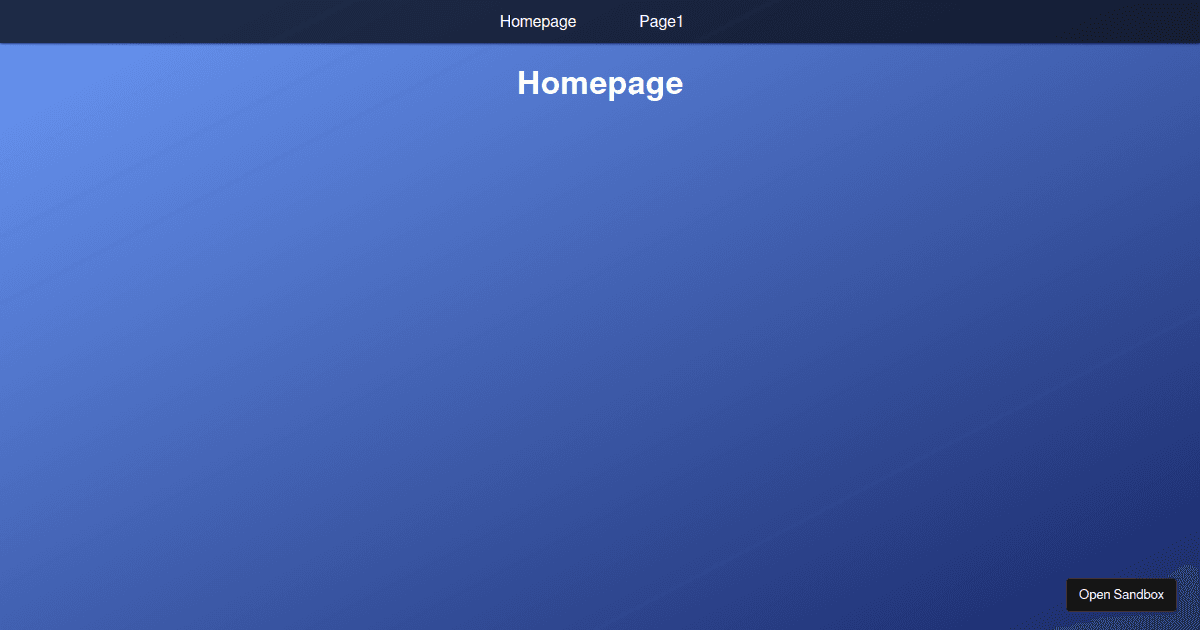 React Nested Router Codesandbox