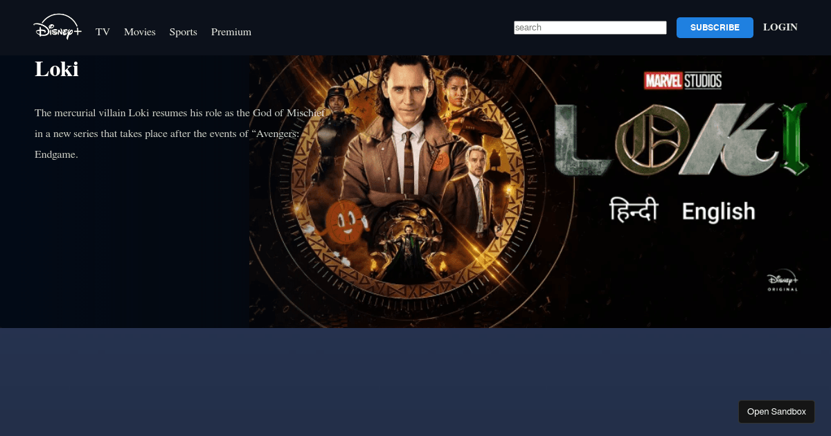 Disney - Codesandbox