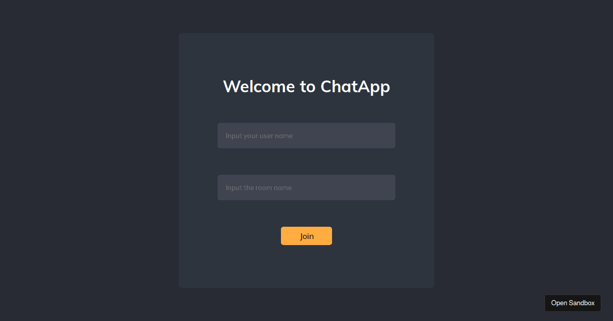 chatapp - Codesandbox