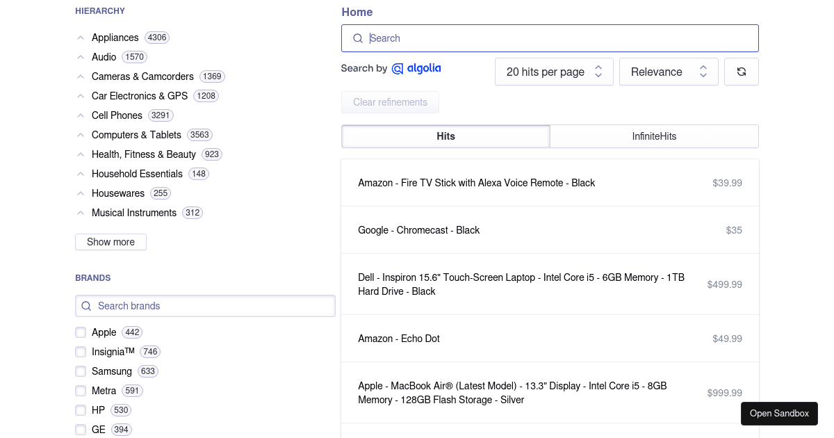 example-react-instantsearch-default-theme - Codesandbox