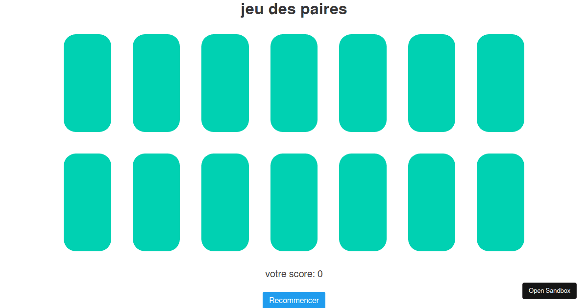Memory Game (forked) - Codesandbox