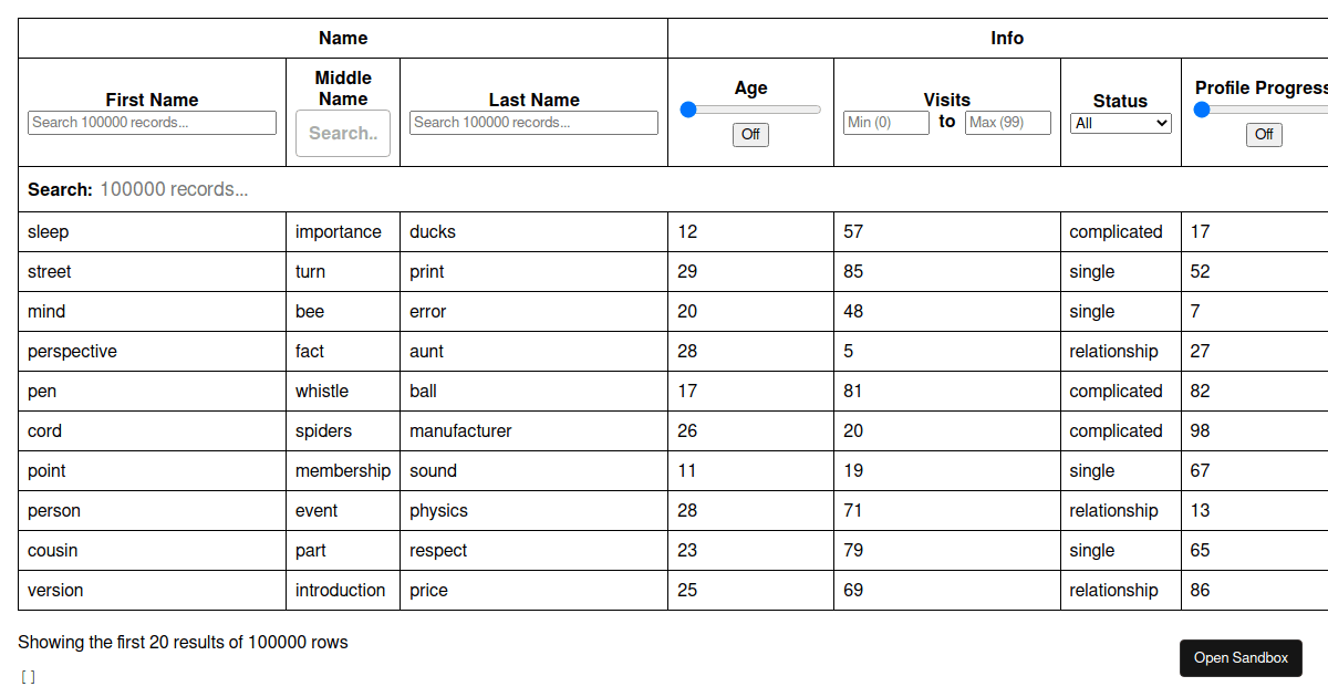 React Table Custom Filter Codesandbox