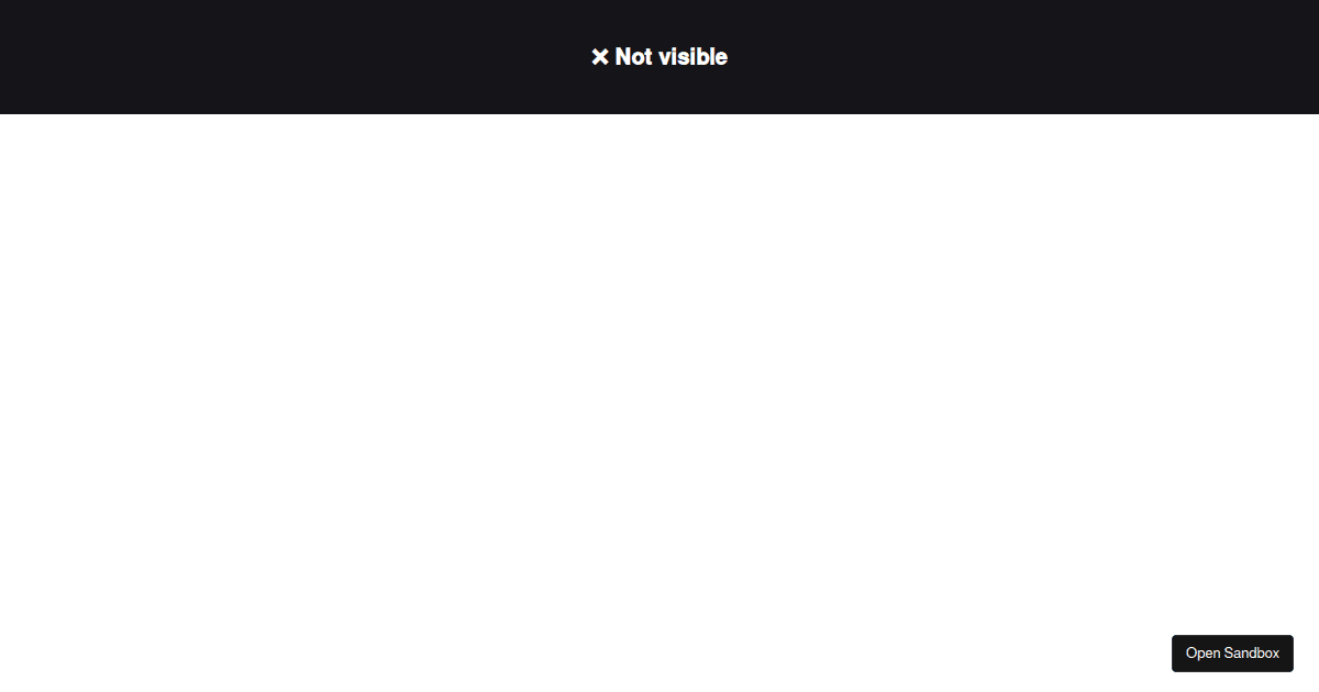 Intersection Observer Api On React Codesandbox