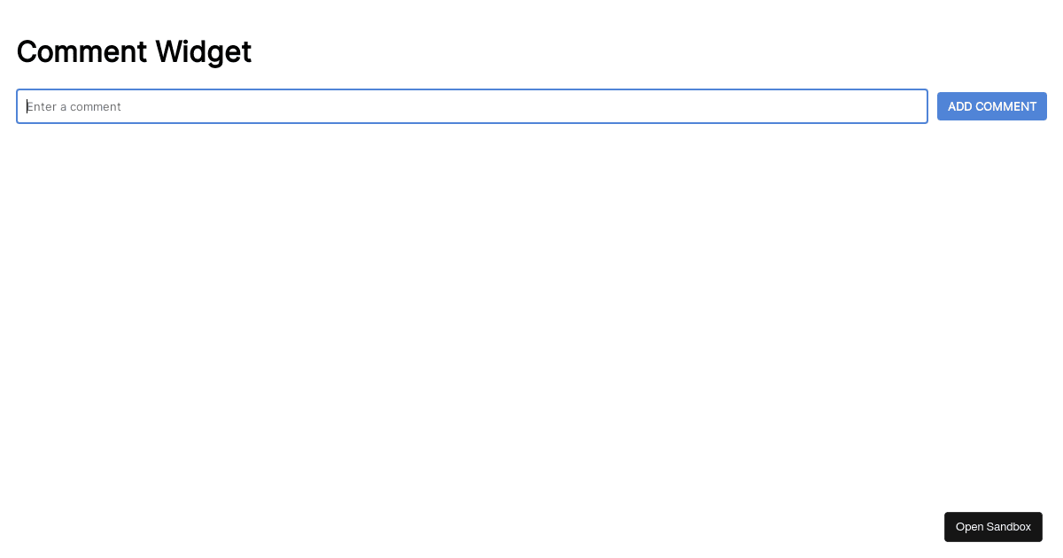 Comment Widget - Codesandbox