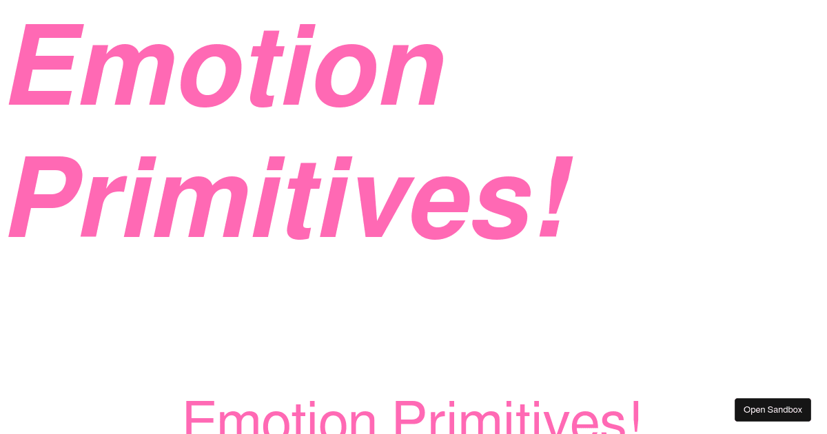 Emotion Primitives (forked) - Codesandbox