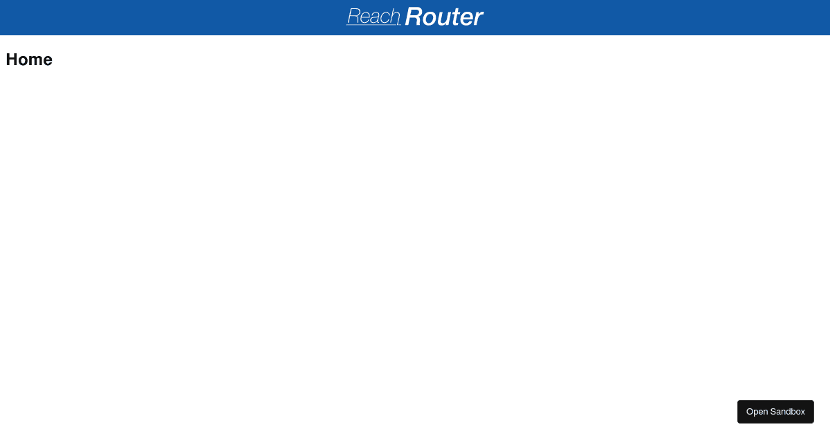 Reach Router Starter v1 - Codesandbox