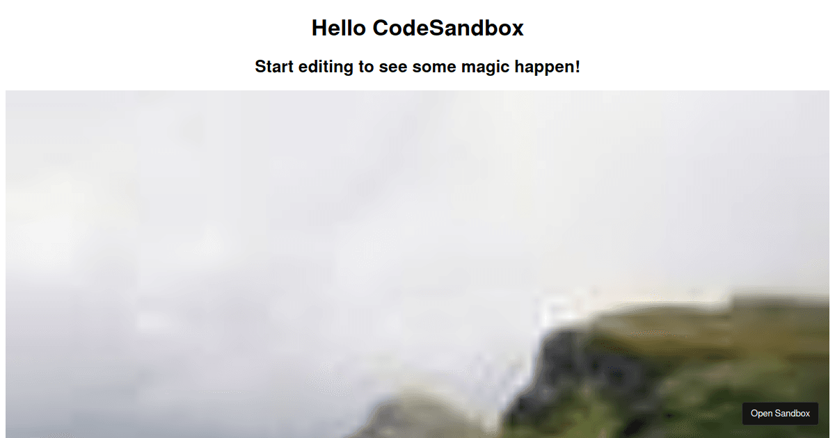 react-image-magnify bug - Codesandbox
