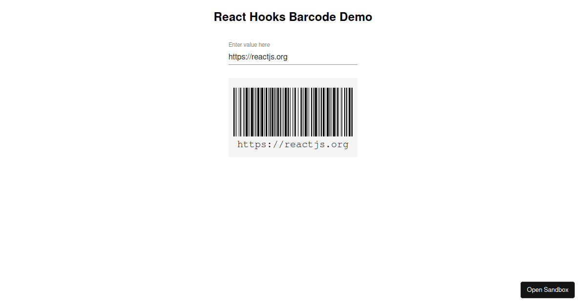 Barcode - Codesandbox
