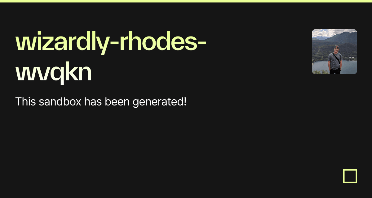 wizardly-rhodes-wvqkn - Codesandbox