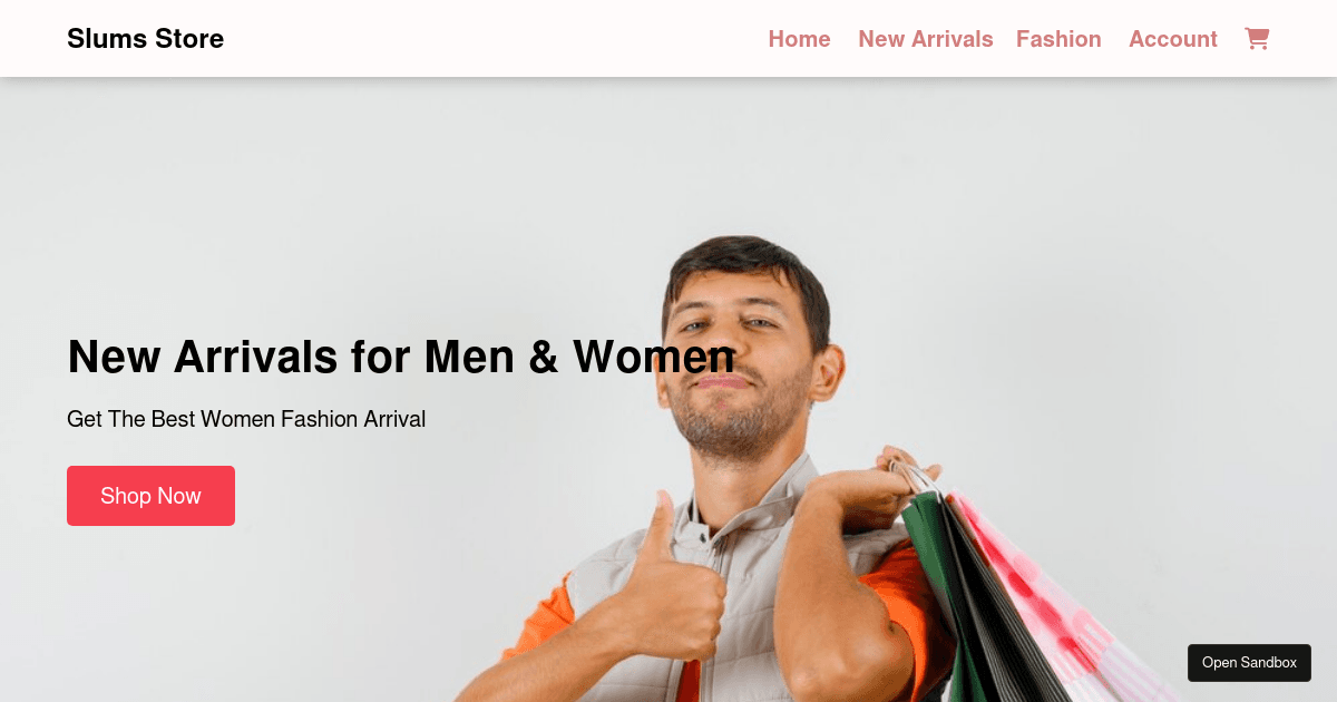 Blvackk/E-Commerce-Website - Codesandbox