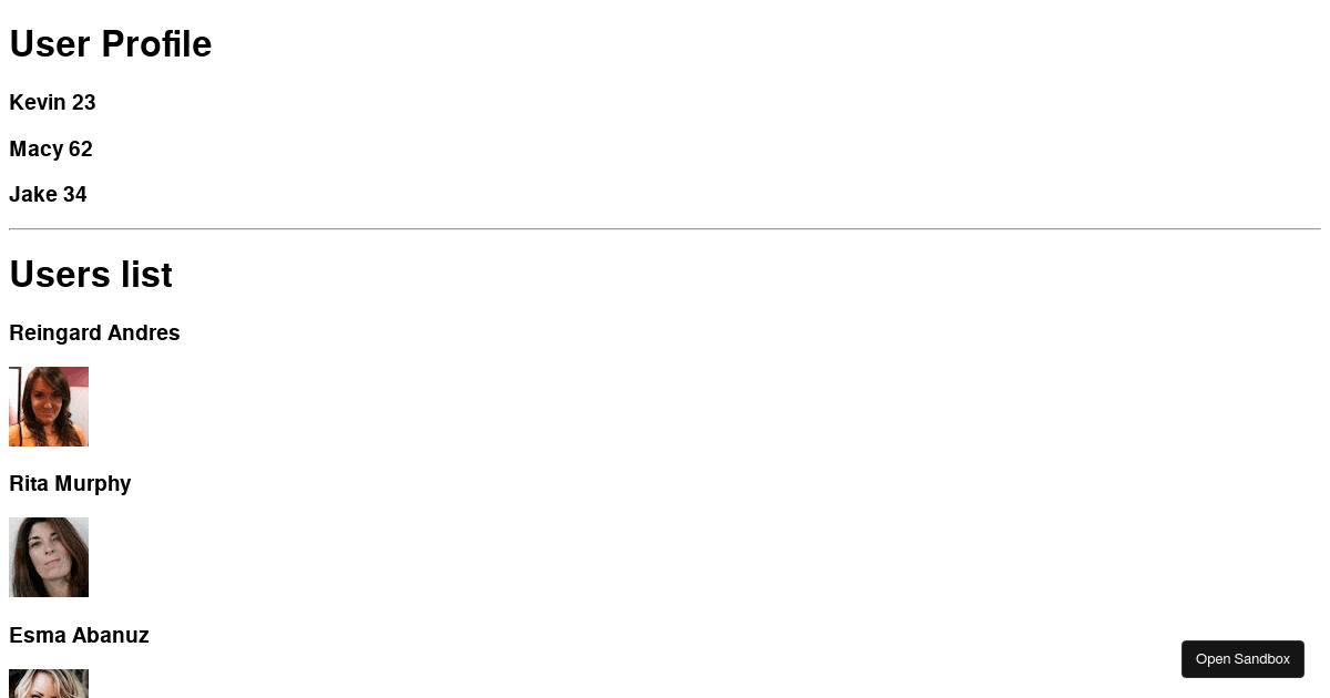 quick example - Codesandbox