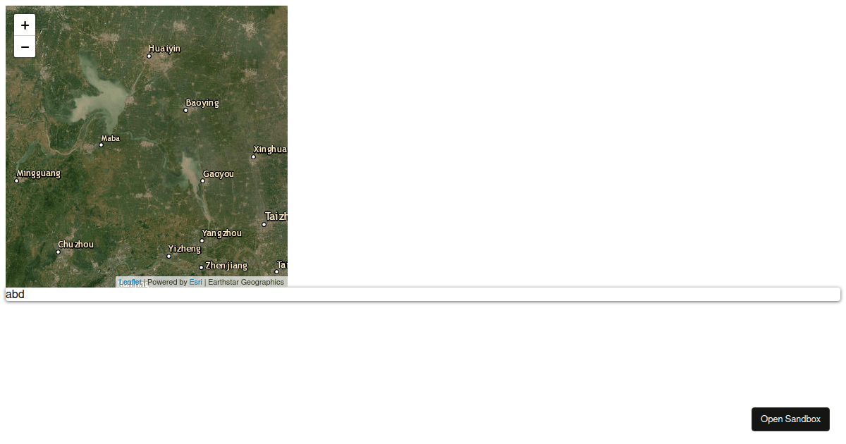leaflet demo - Codesandbox