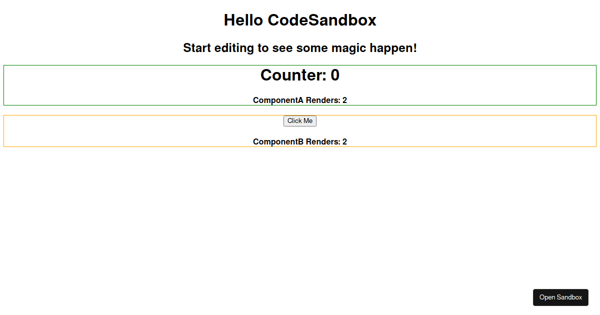 Reactmemo With Function Props W Usecallback Forked Codesandbox