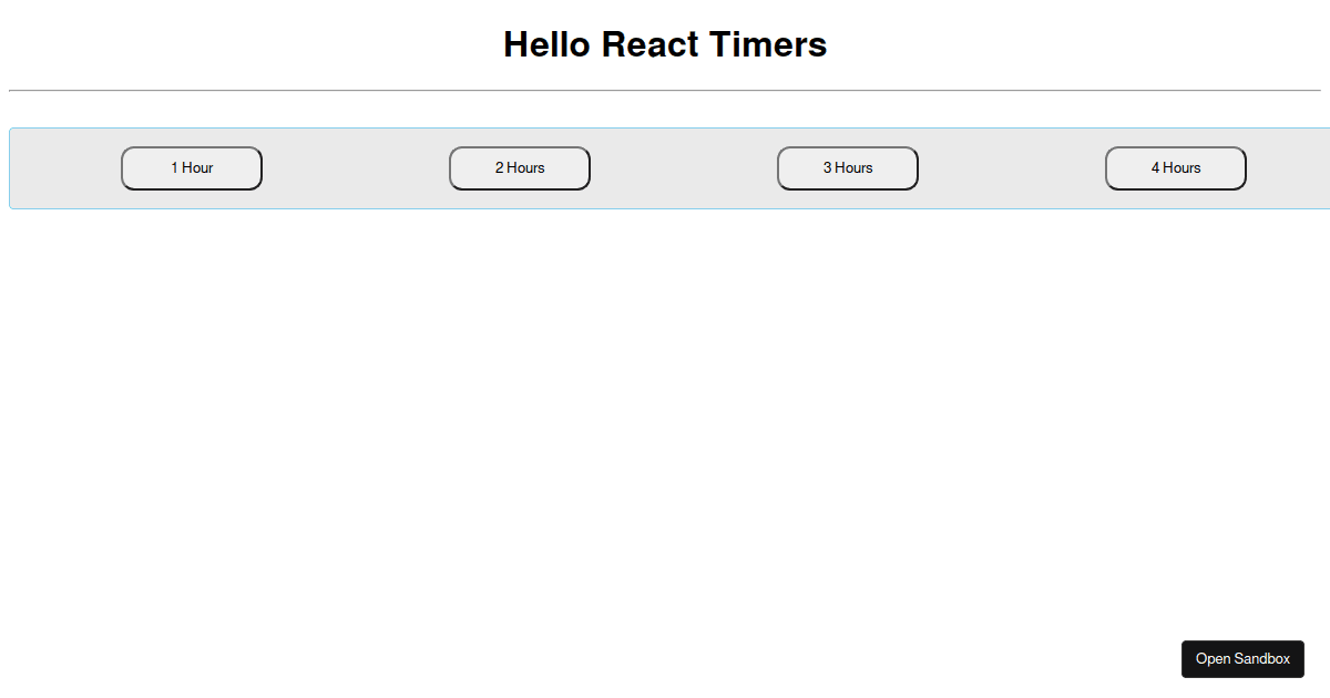 Timer - Codesandbox