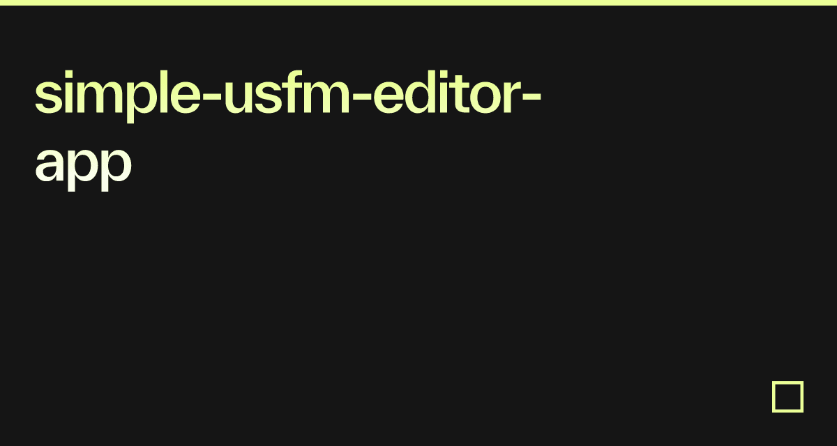 simple-usfm-editor-app - Codesandbox