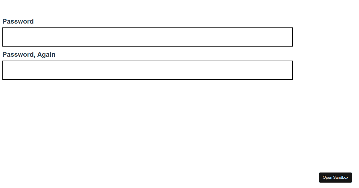 Validatable Components - Codesandbox