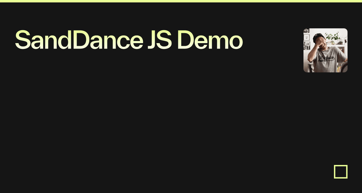 SandDance JS Demo - Codesandbox