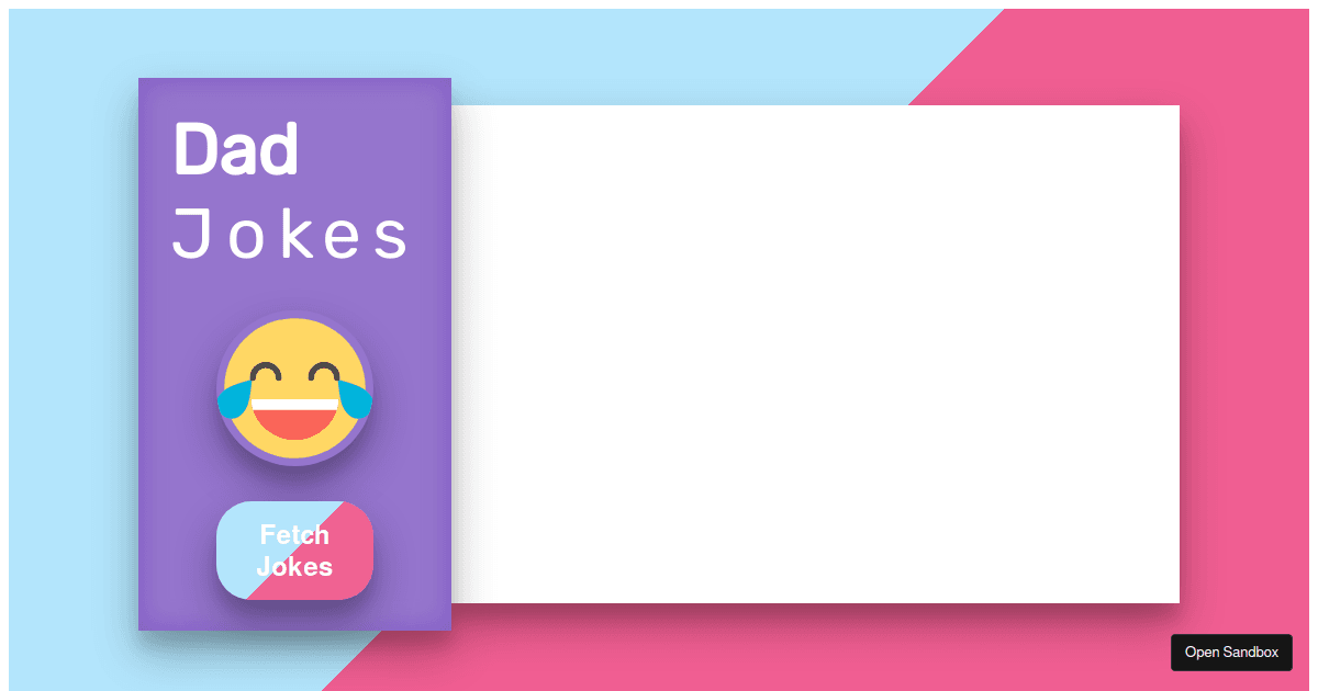 React Dad Jokes Codesandbox