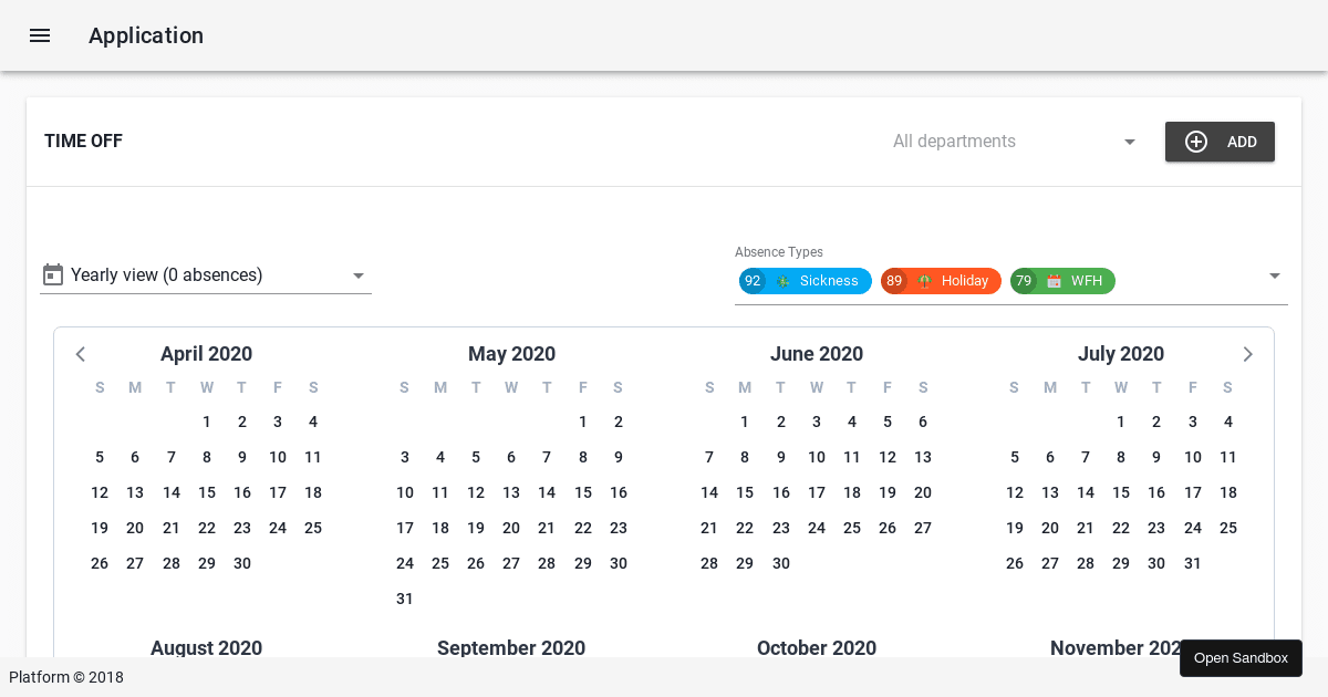 v-calendar monthly + yearly view (forked) - Codesandbox
