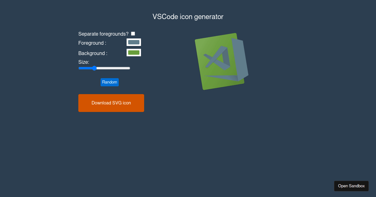 vscode-icon-generator - Codesandbox