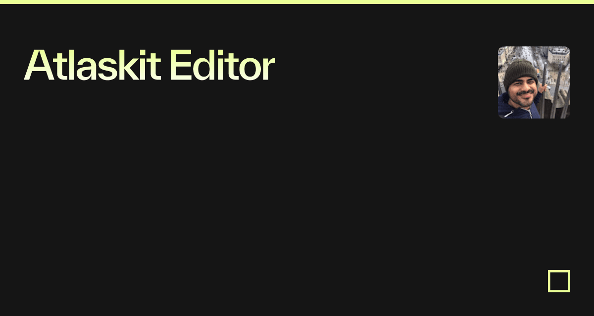 Atlaskit Editor - Codesandbox