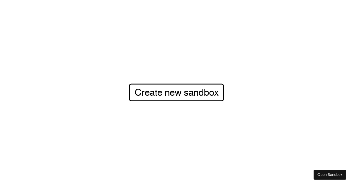 Sandbox template - Codesandbox