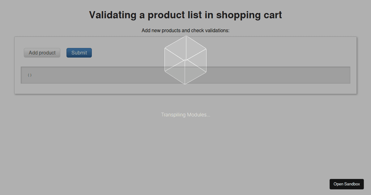 Array Validator Codesandbox