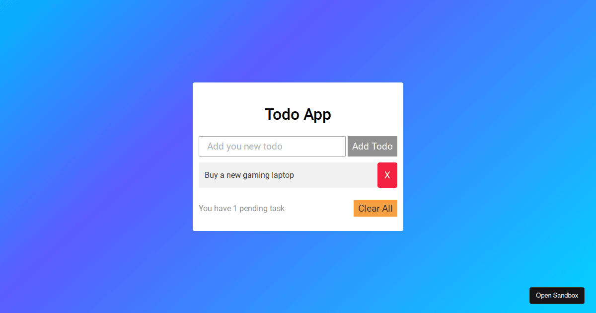 State Management Examples Typescript Codesandbox