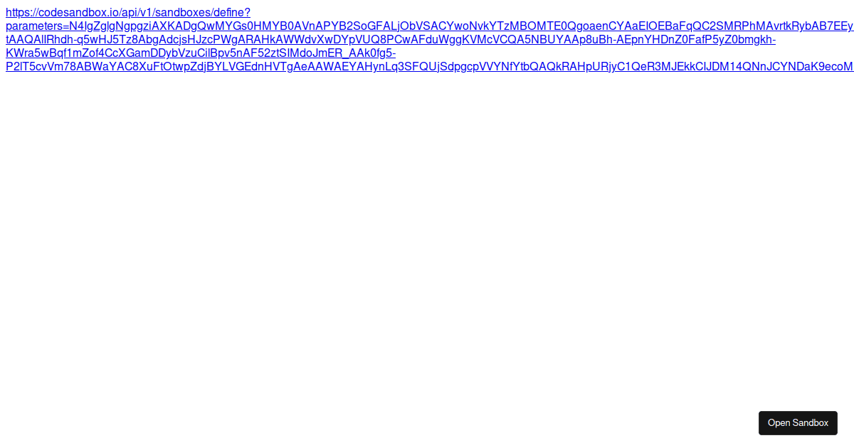 Code Sandbox API demo - Codesandbox