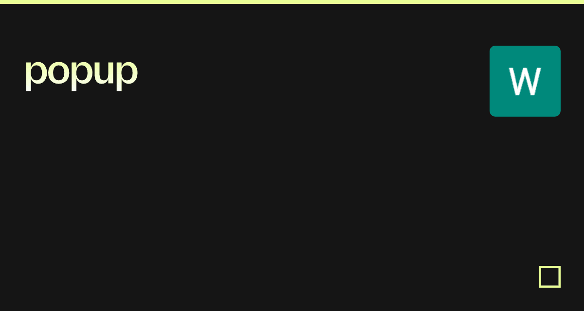 popup - Codesandbox