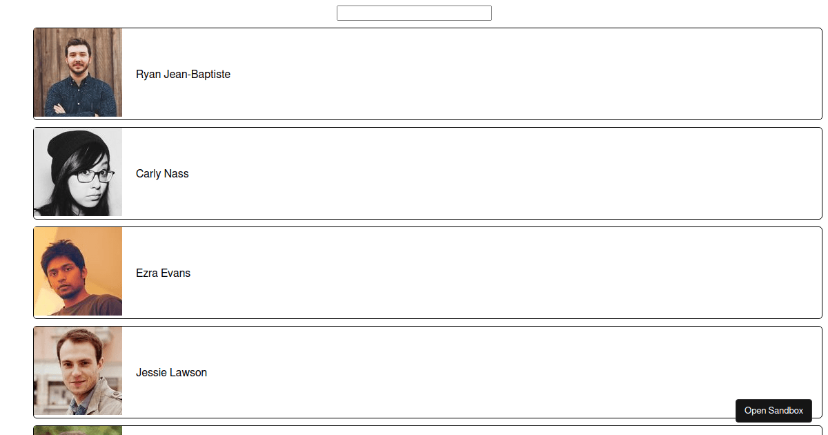 React Search Profile App (forked) Quan Khong VMO - Codesandbox