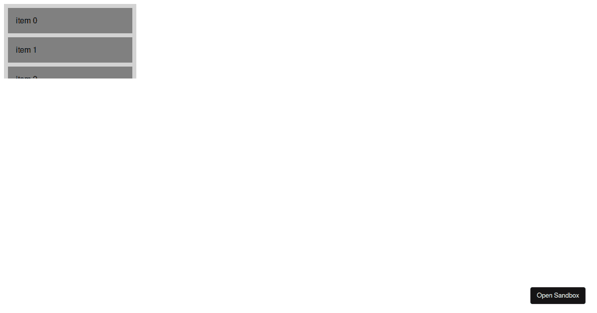 [react-beautiful-dnd] Vertical List 2 - Codesandbox