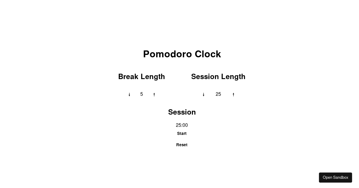 pomodoro-clock - Codesandbox