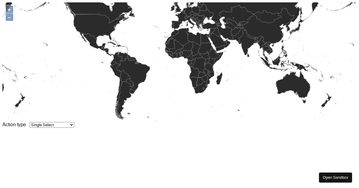Vector Tile Selection Codesandbox