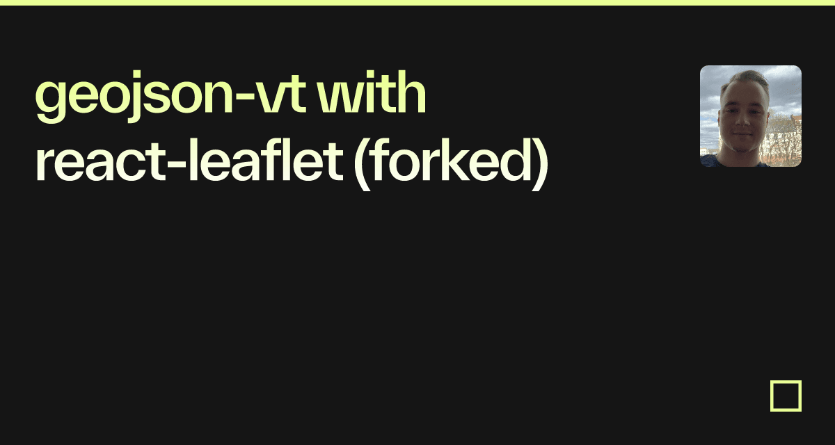 Geojson Vt With React Leaflet Forked Codesandbox