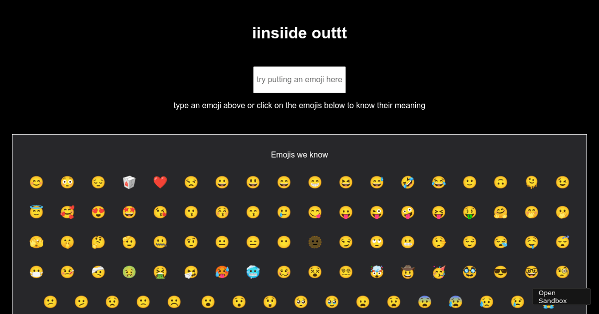 Emoji-Interpreter - Codesandbox