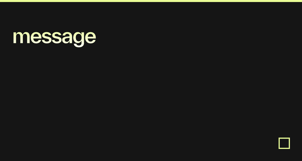 message - Codesandbox