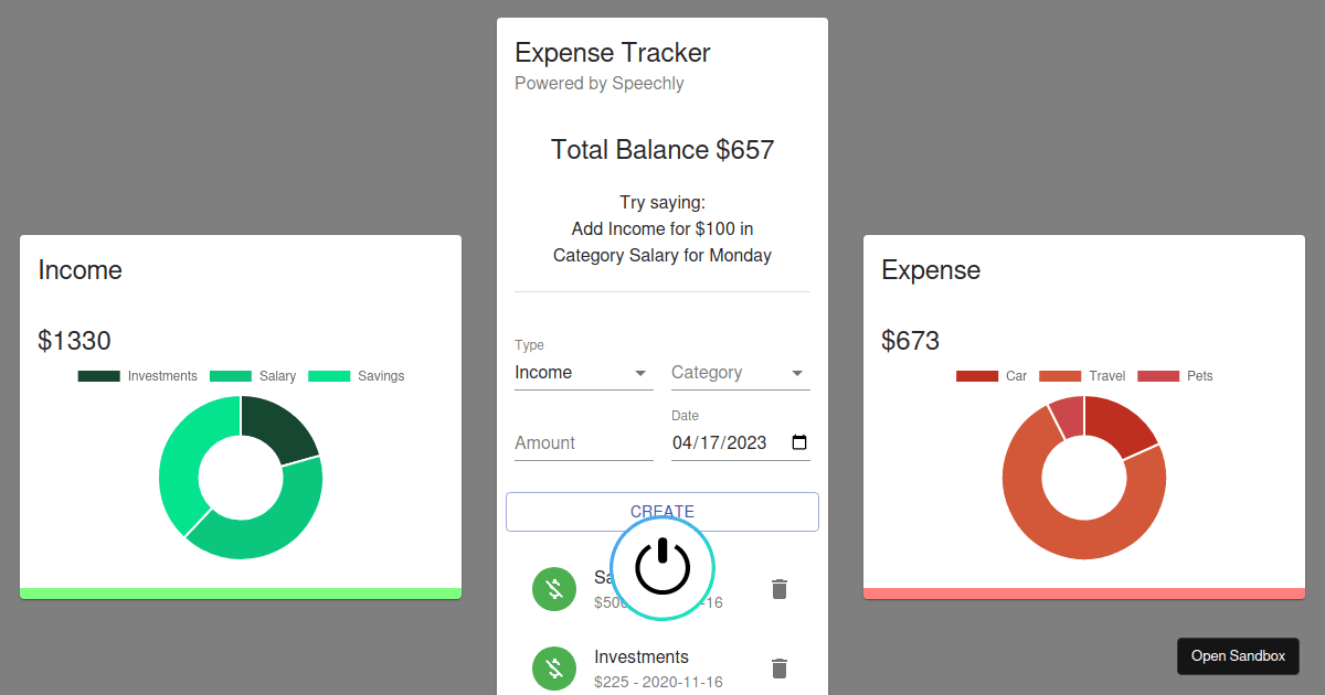 speechly - Codesandbox