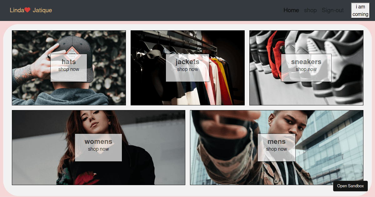 Ecommerce App Tutorial Codesandbox