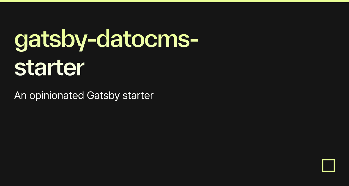 gatsby-datocms-starter - Codesandbox