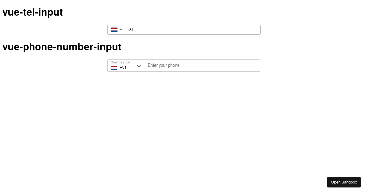 Vue Tel Input With Vue Form Generator Forked Codesandbox
