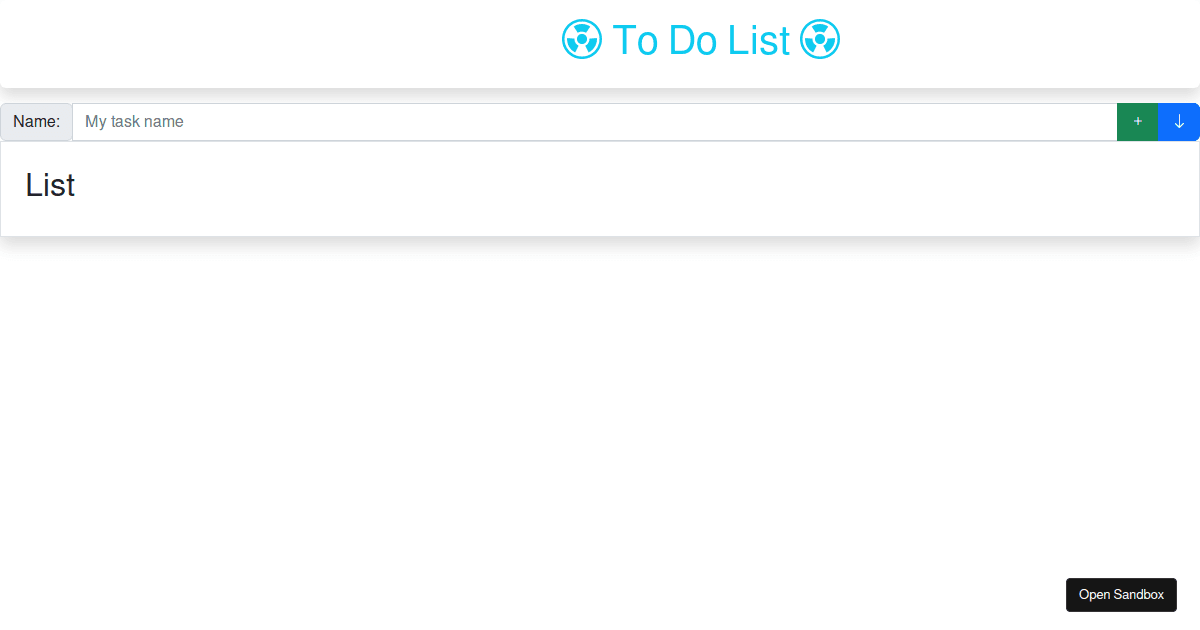 Basic To Do List - Codesandbox
