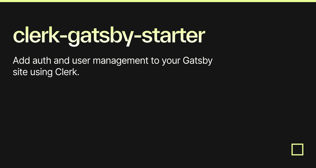 clerk-gatsby-starter - Codesandbox