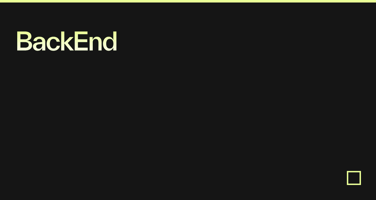 BackEnd - Codesandbox