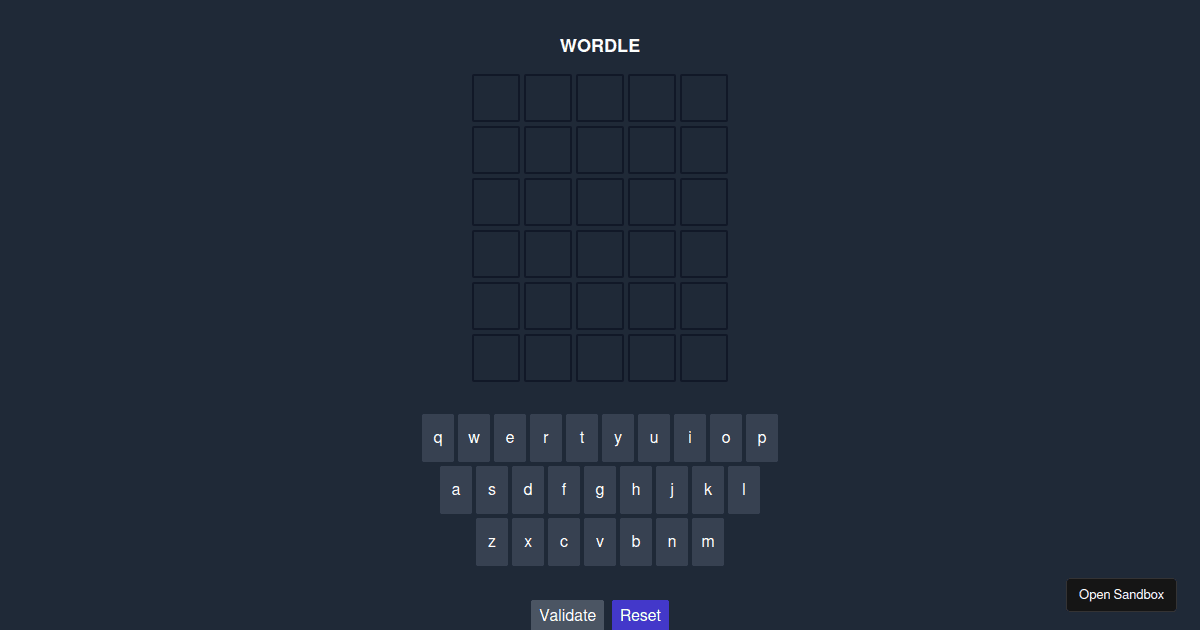 Wordle - Codesandbox