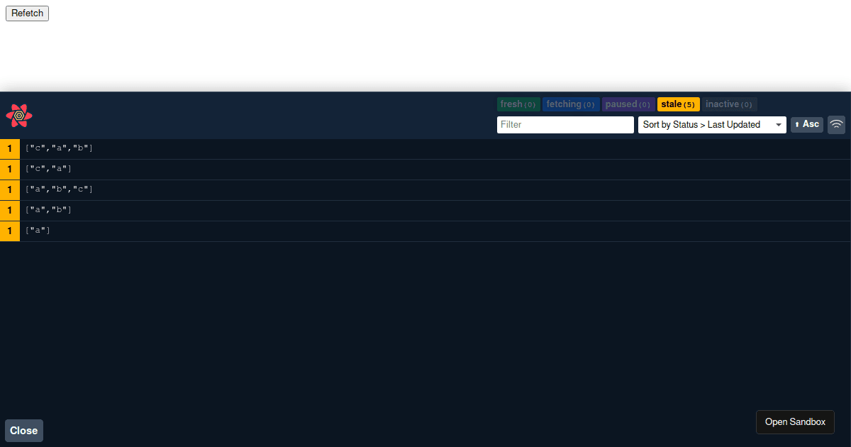 RQ-filters - Codesandbox