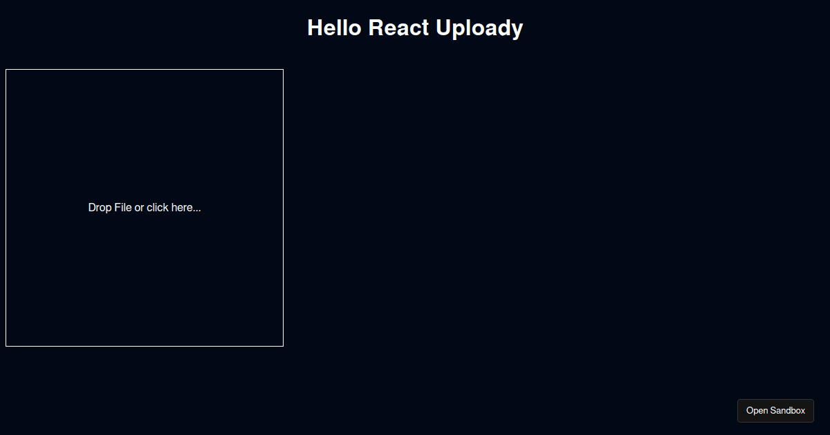 React-uploady-dd-btn - Codesandbox