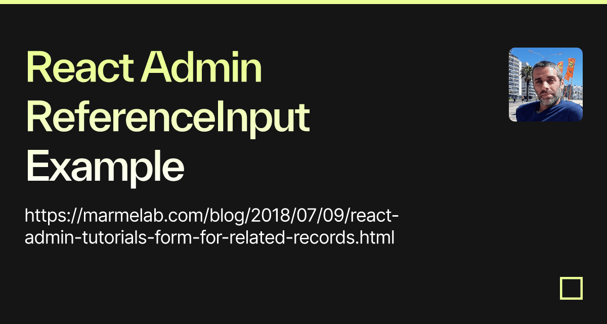 React Admin ReferenceInput Example - Codesandbox