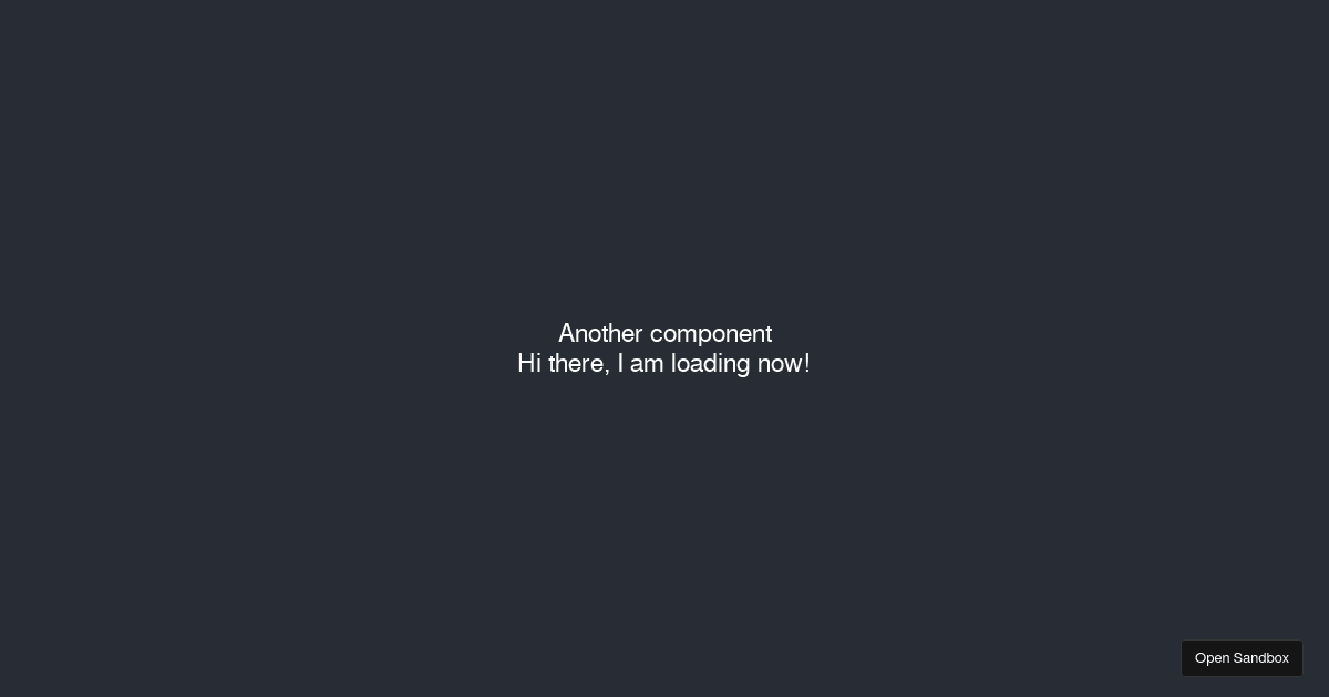 Lazy Loading - Codesandbox