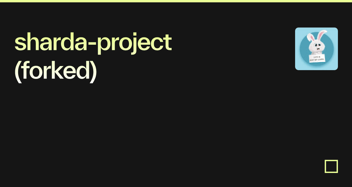 sharda-project (forked) - Codesandbox